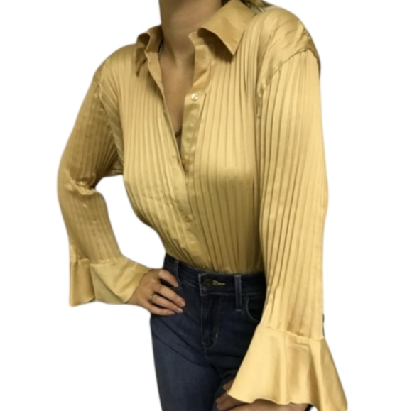 Vintage | Tops | Vintage Gold Blouse | Poshmark